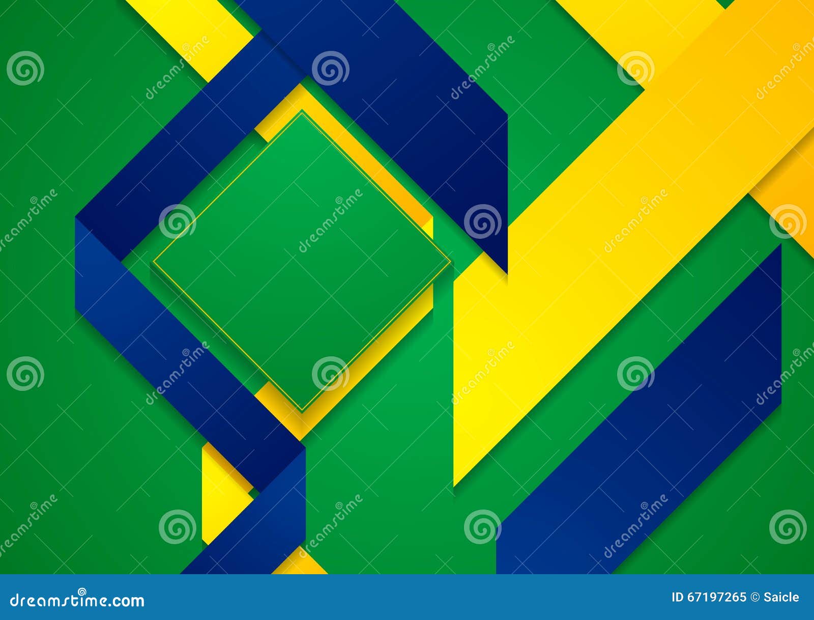 Vector Bright Background in Brazilian Colors Stock Vector ...