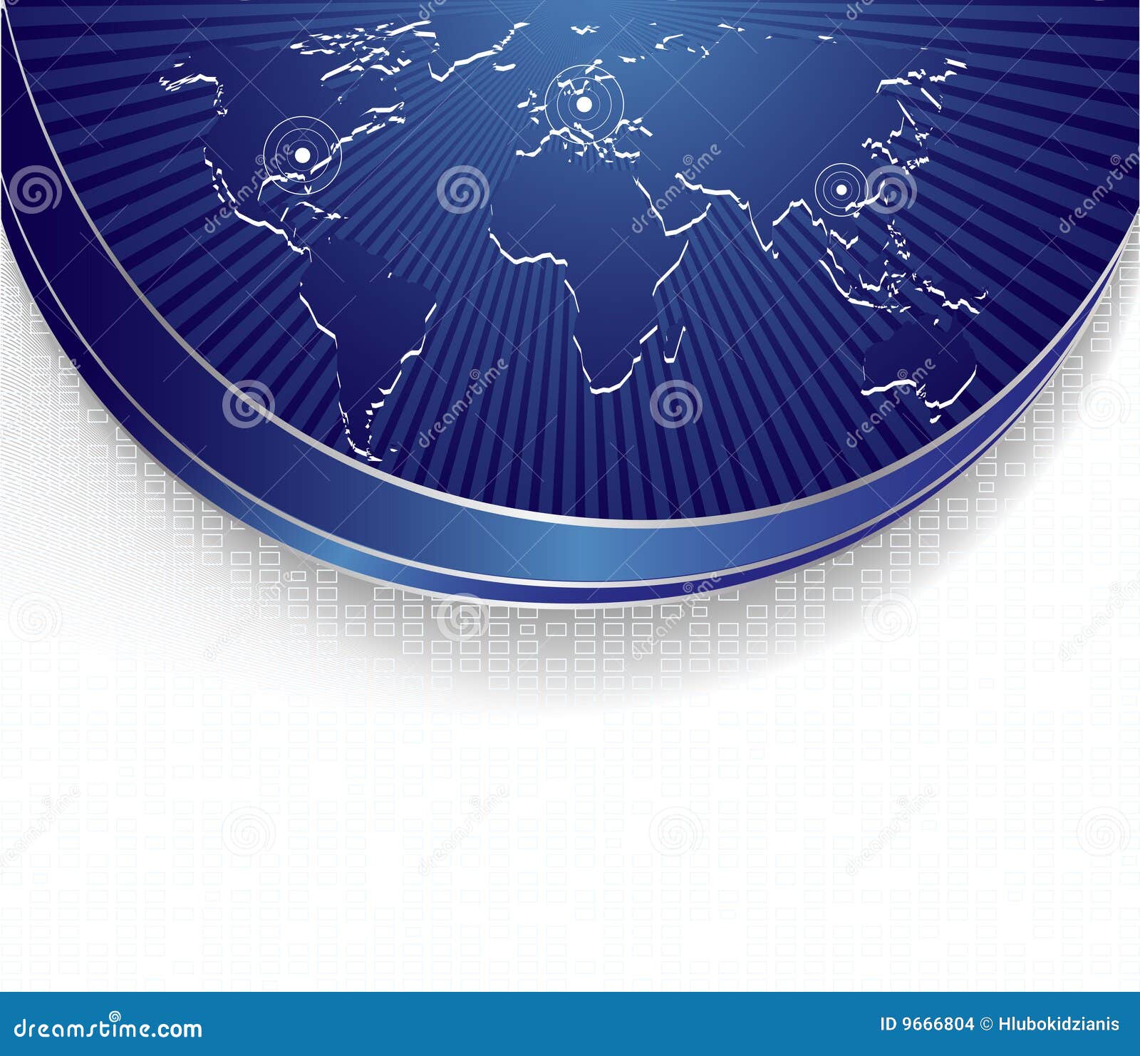 Vector Bright Banner with World Map Stock Vector - Illustration of ...