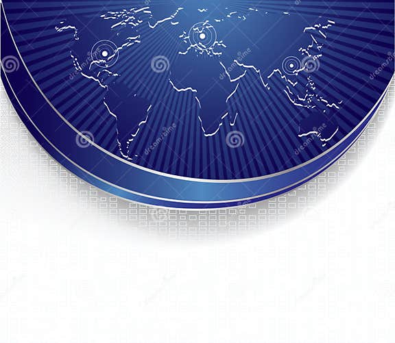 Vector Bright Banner with World Map Stock Vector - Illustration of ...