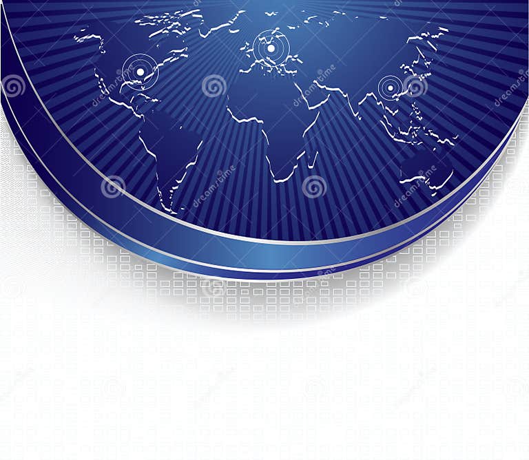 Vector Bright Banner with World Map Stock Vector - Illustration of ...