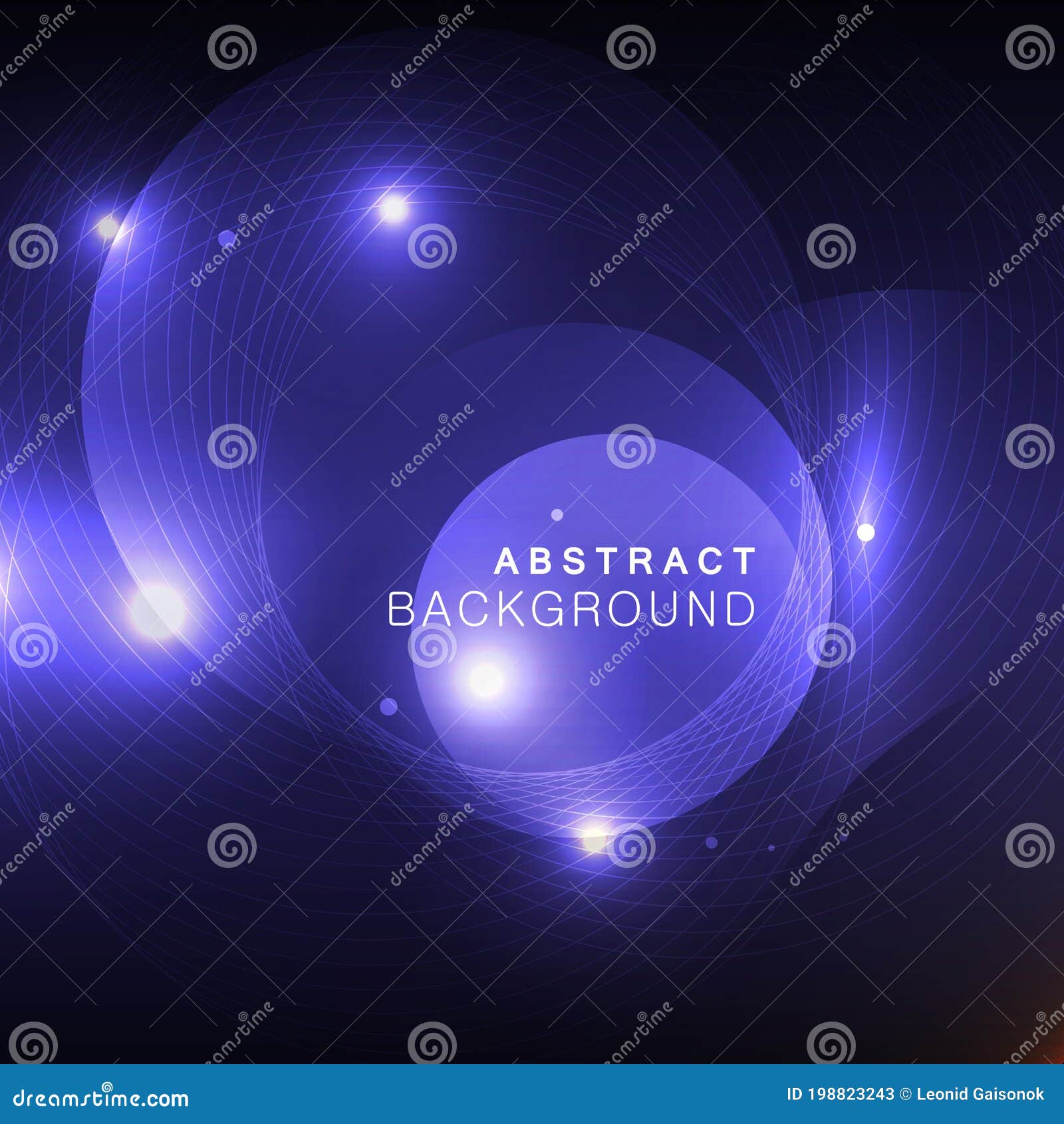 Vector Bright Circle on Blue Space. Design Illustration Stock ...