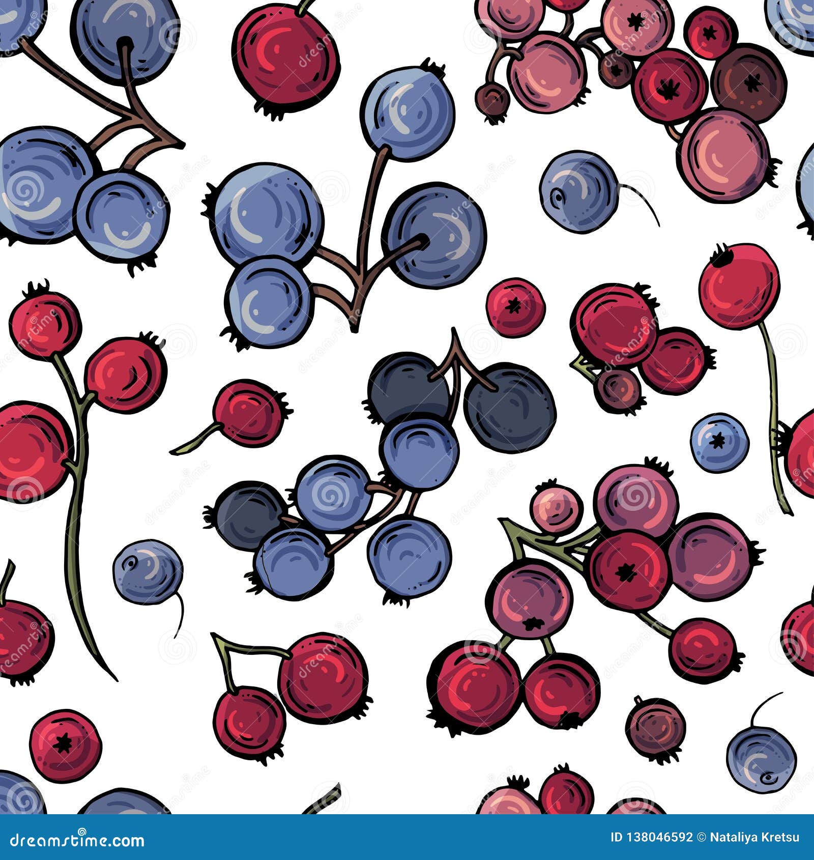 Bright Colored Berry Background with Currant and Red Currant Berries ...