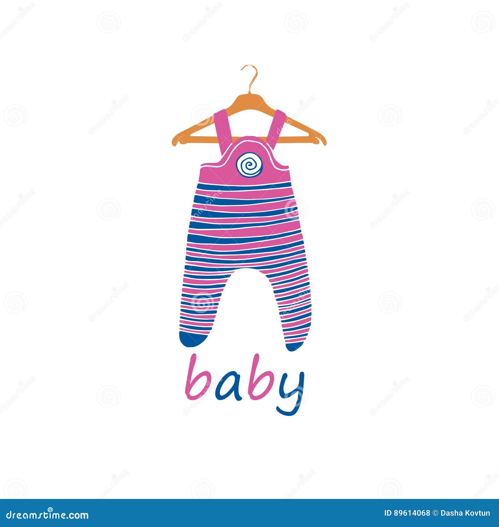 Vector Bright Fashion Baby Clothes Cute Stock Illustration ...