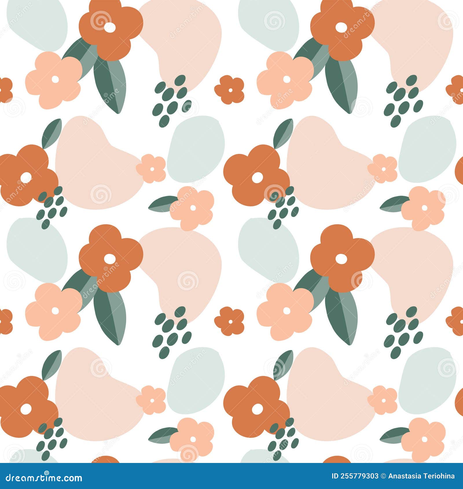 Vector Bright Flower Pattern Stock Vector - Illustration of print ...