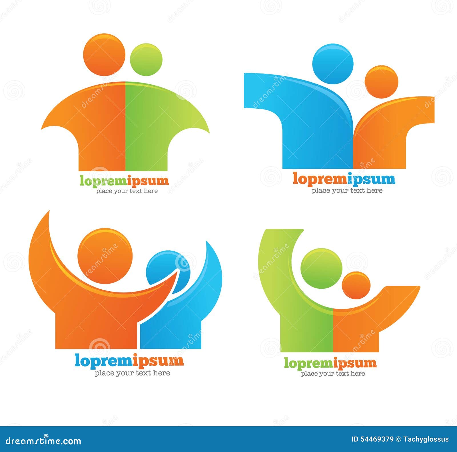 Vector Bright Friendship Collection Stock Vector - Illustration of ...