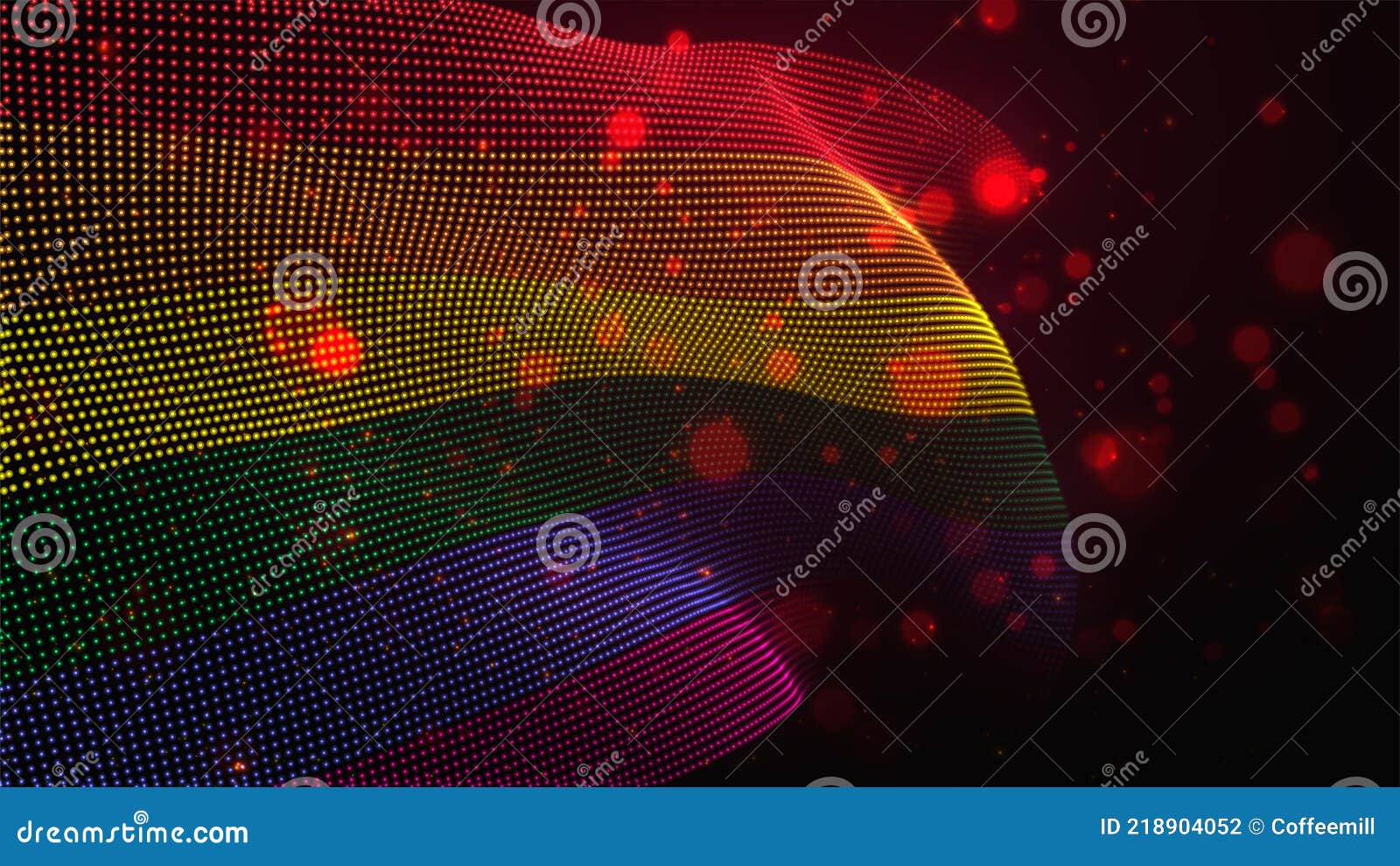 Vector Bright Glowing Country Flag of Abstract Dots. Rainbow LGBT Stock ...