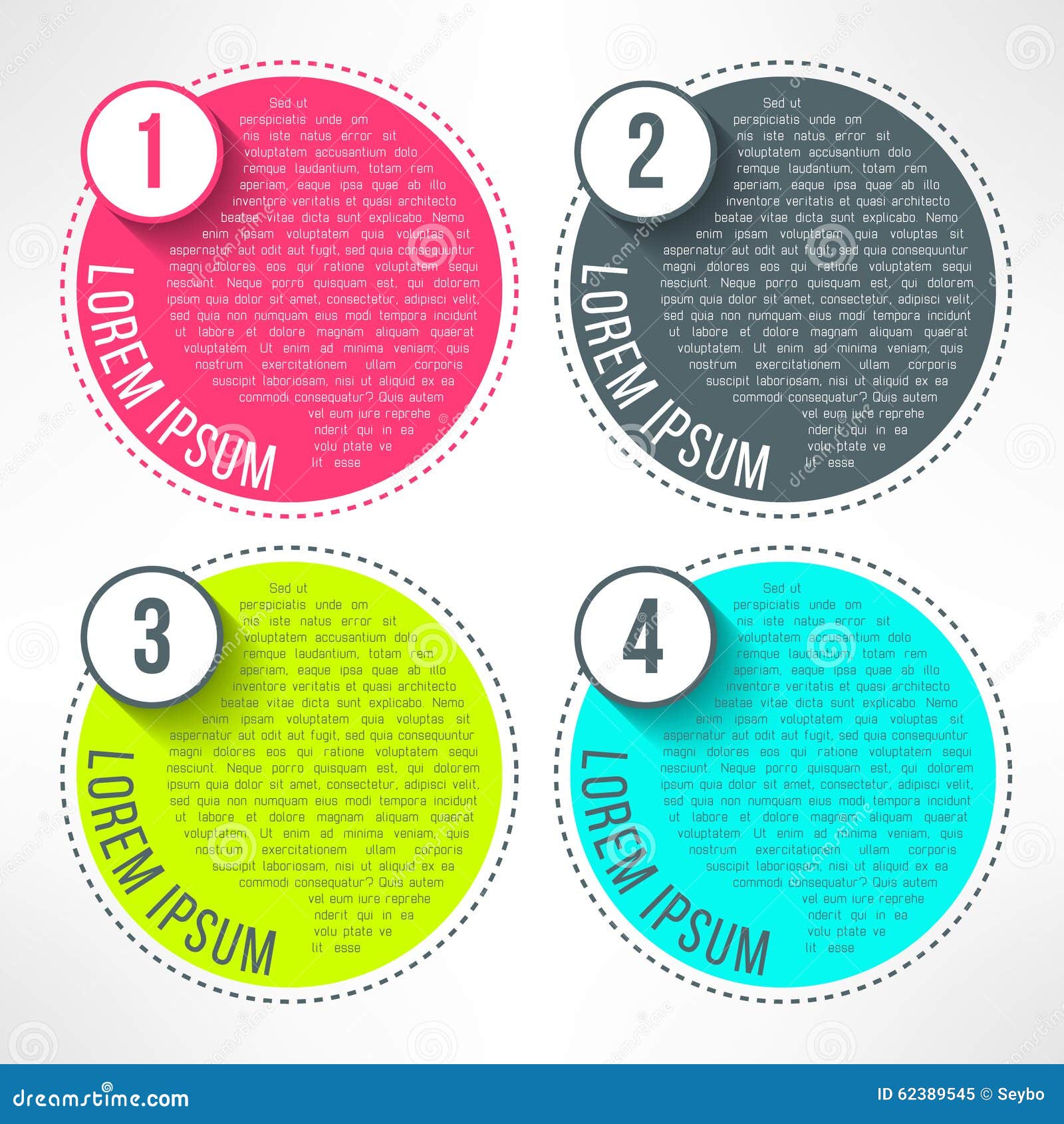 Vector Bright Infographic Template in Modern Flat Stock Vector ...