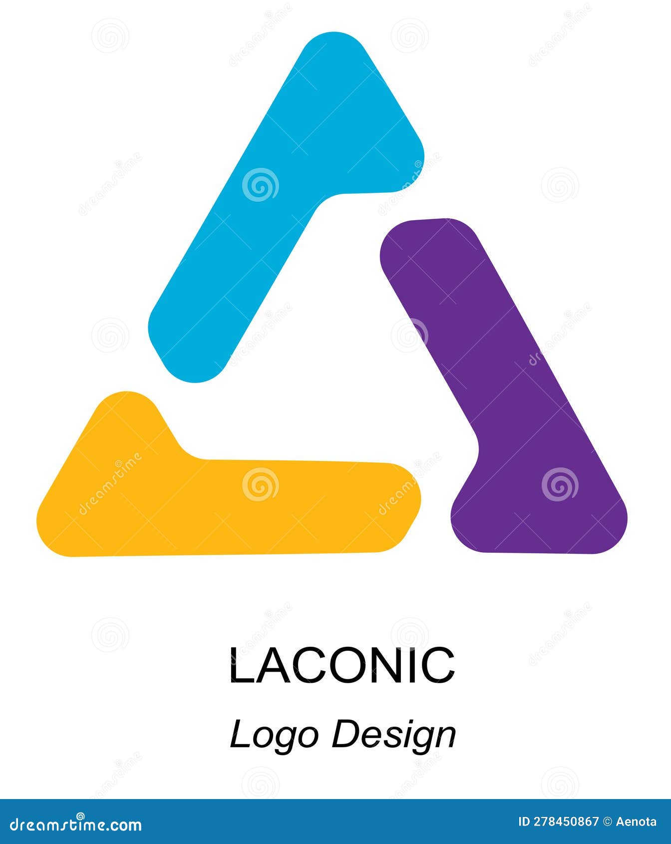 Vector Bright Laconic Trio Logotype Geometric Delta Logo Concept Design ...