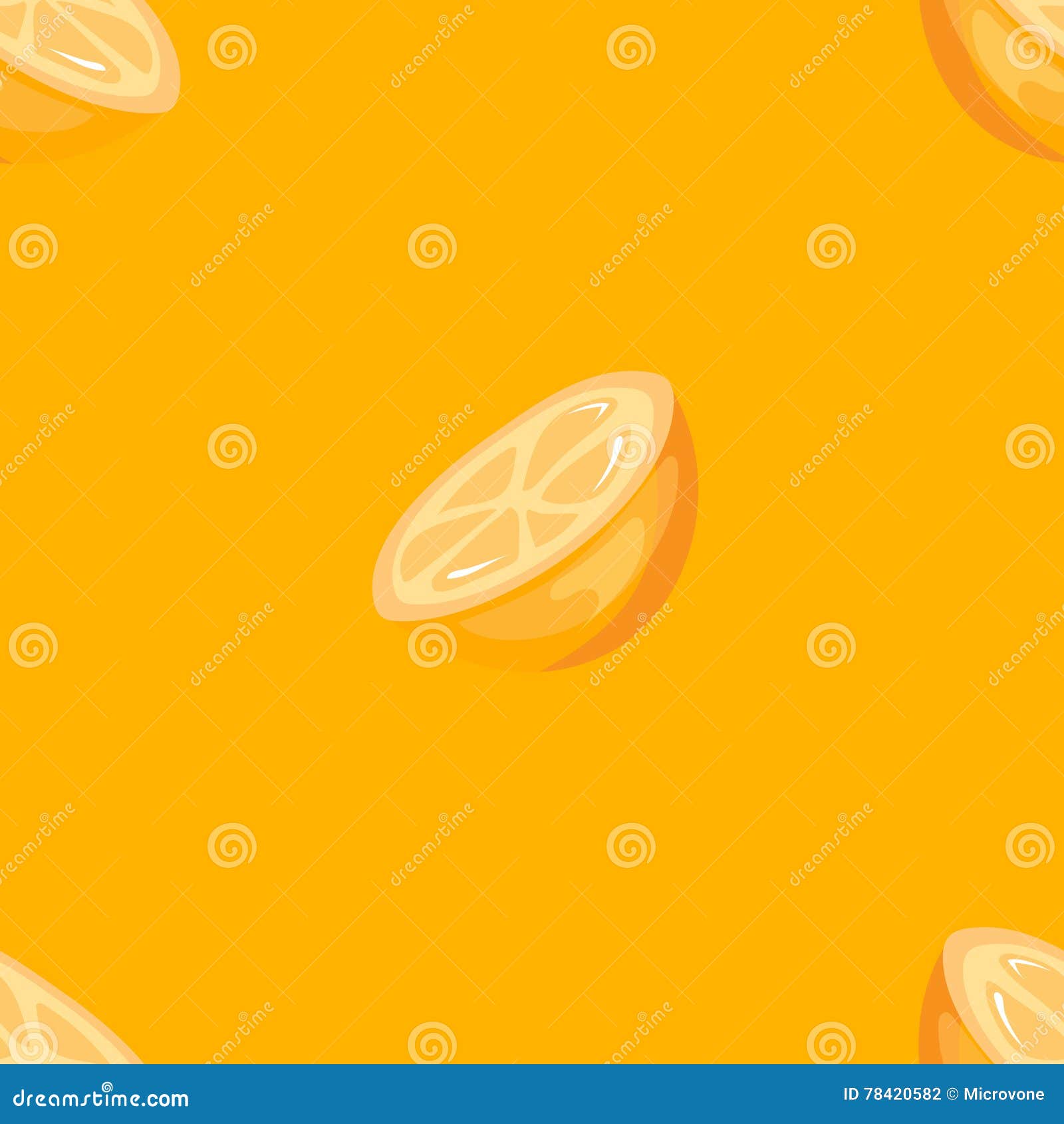 Vector Bright Orange Seamless Pattern Stock Vector - Illustration of ...