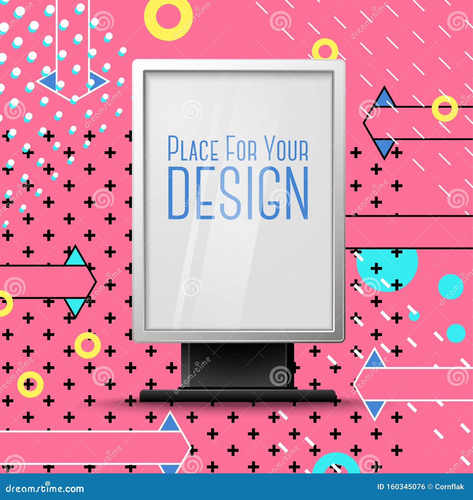 Vector Bright Pink Billboard Abstract Style Eps Stock Vector ...