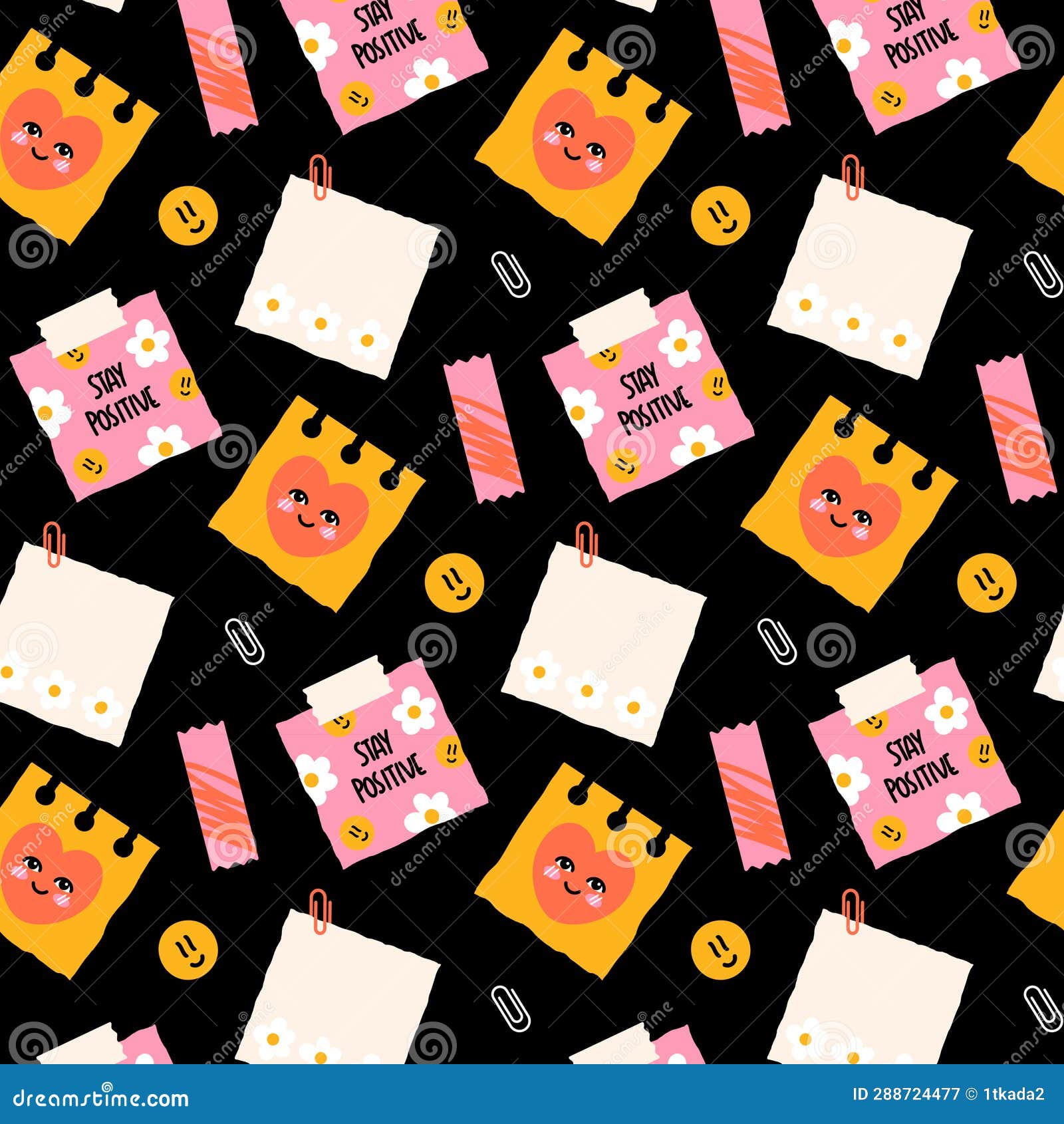 Vector Bright Positive Groove Pattern from Note Papers in 60s 70s Style ...