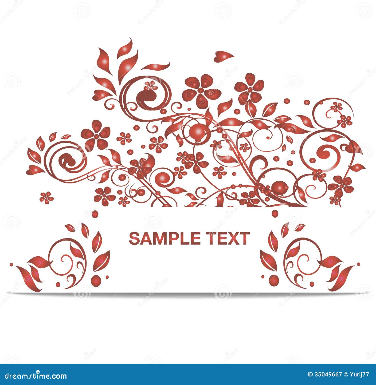 Vector bright red banner stock vector. Illustration of creative - 35049667