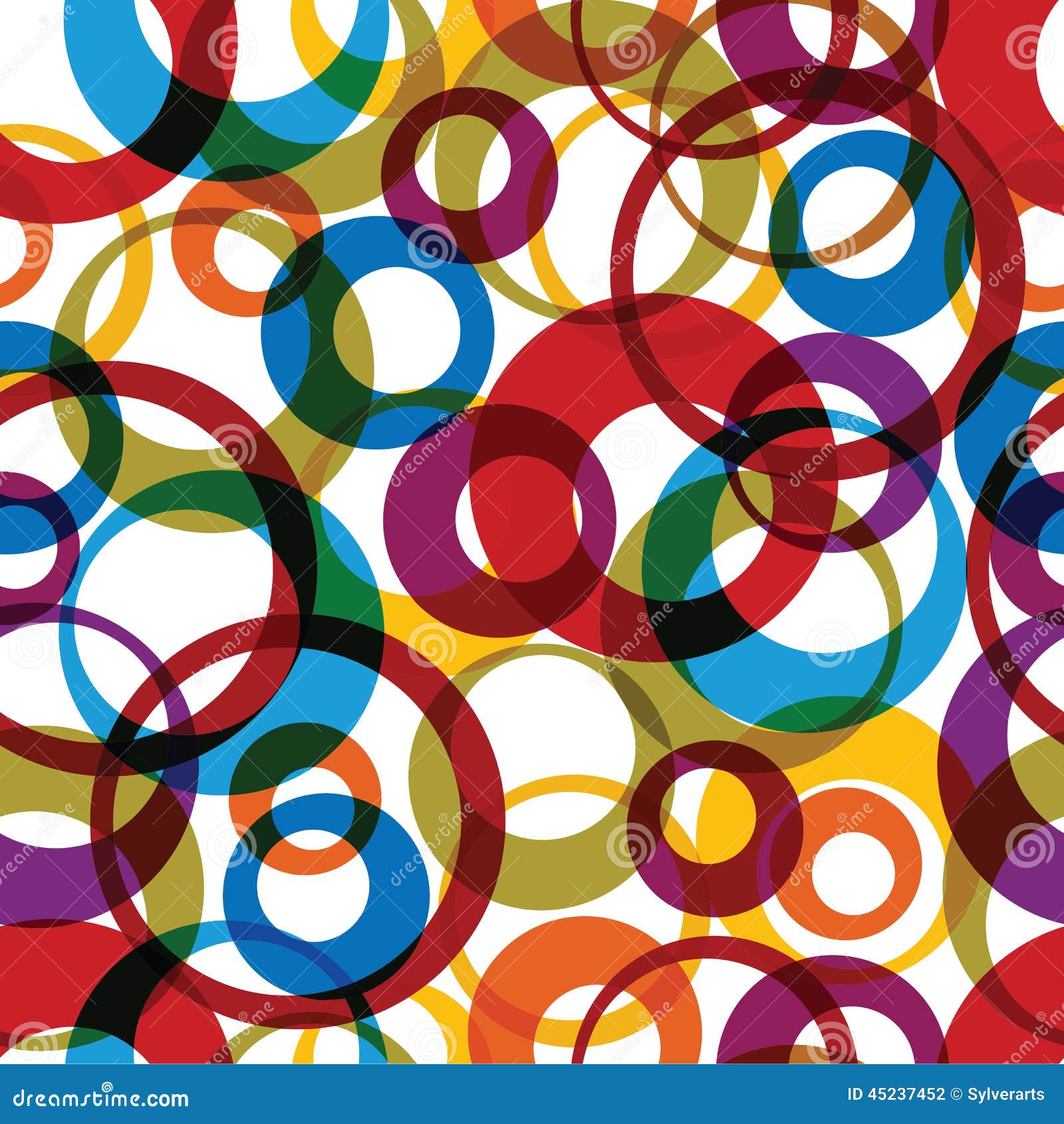 Vector Bright Round Rainbow Circles, Textile Stock Vector ...
