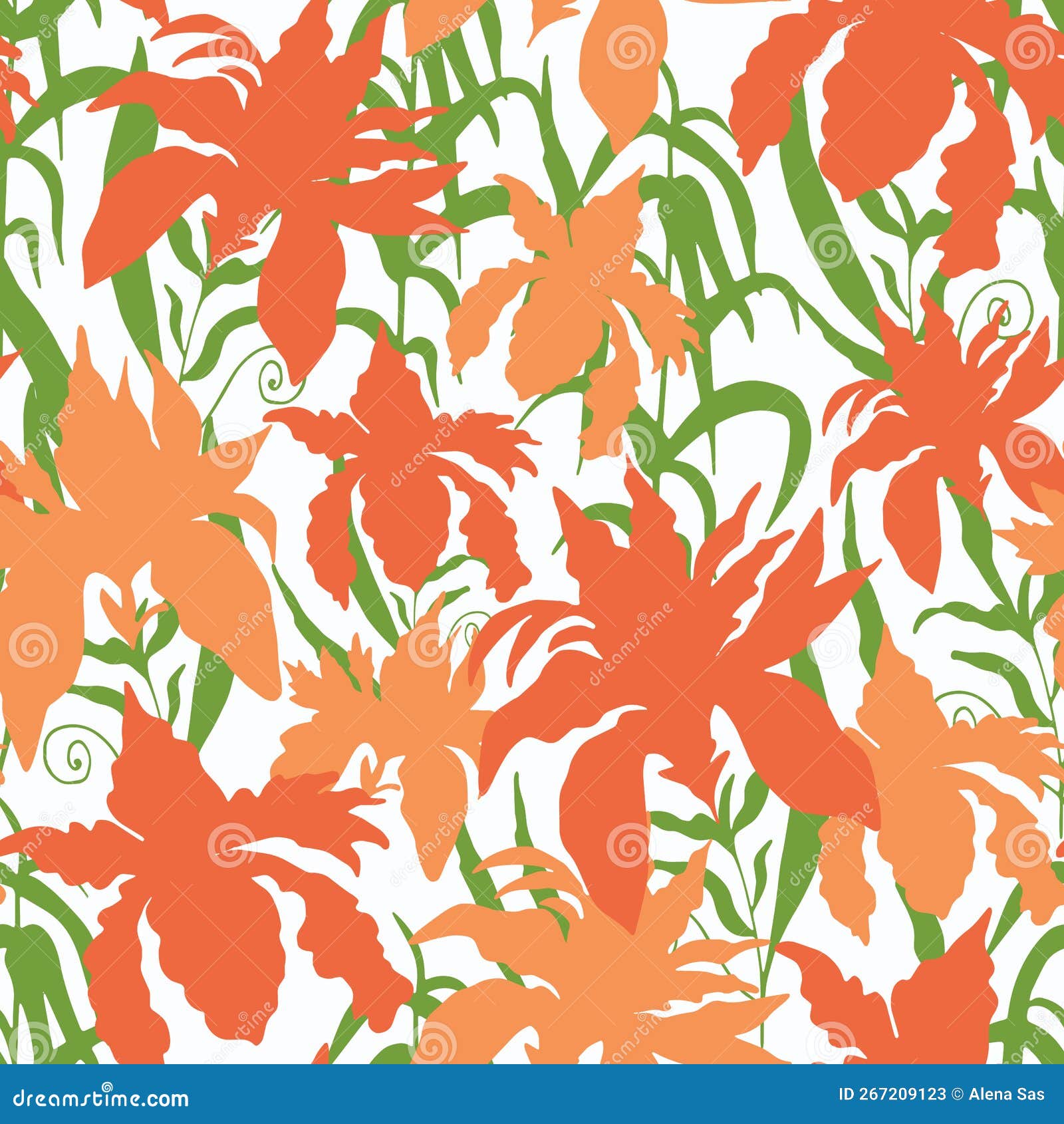 Vector Bright Seamless Pattern. Hand Drawn Graphic. Stock Vector ...