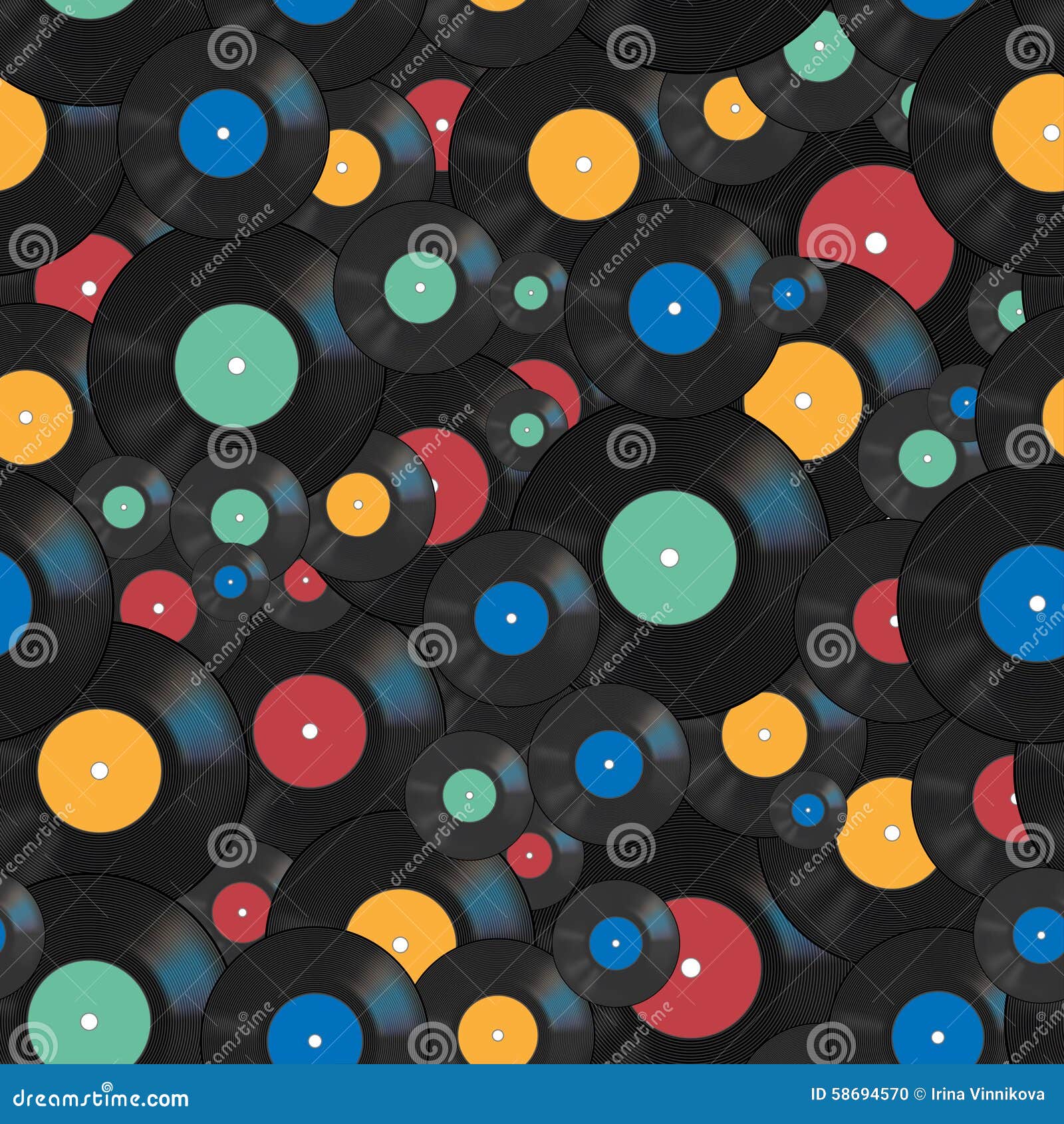 Vector Bright Vinyl Seamless Pattern Stock Vector - Illustration of ...