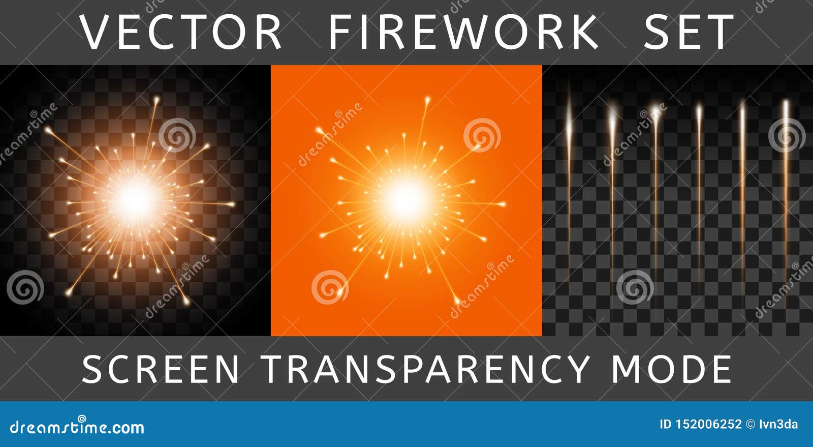 Vector Brightly Colorful Orange Firework Stock Vector - Illustration of ...