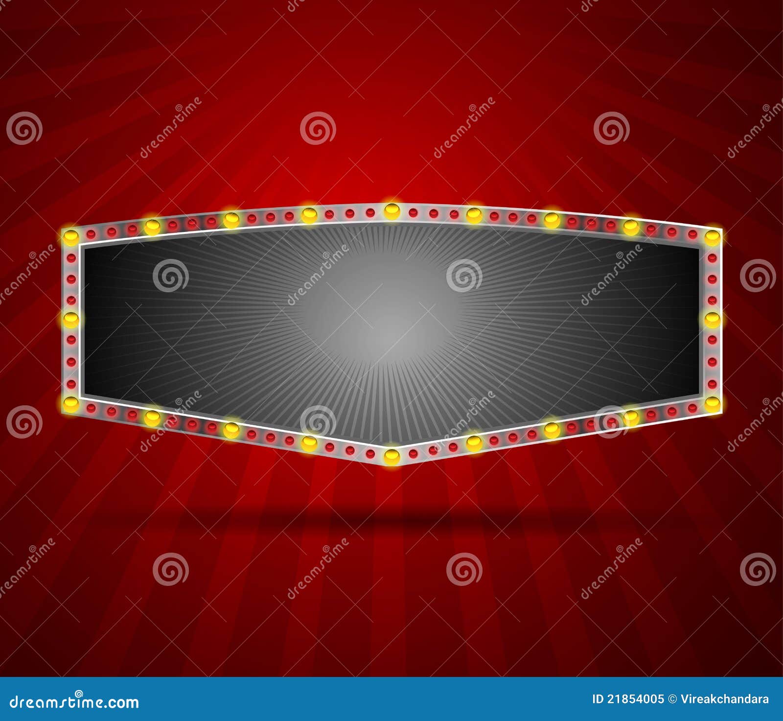 Vector Brightly LED Lamps Board Stock Vector - Illustration of backdrop ...