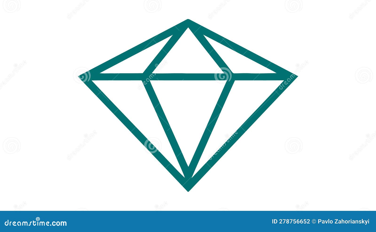 Vector Brilliant, Diamond Line Icon. Linear Style Sign for Mobile ...