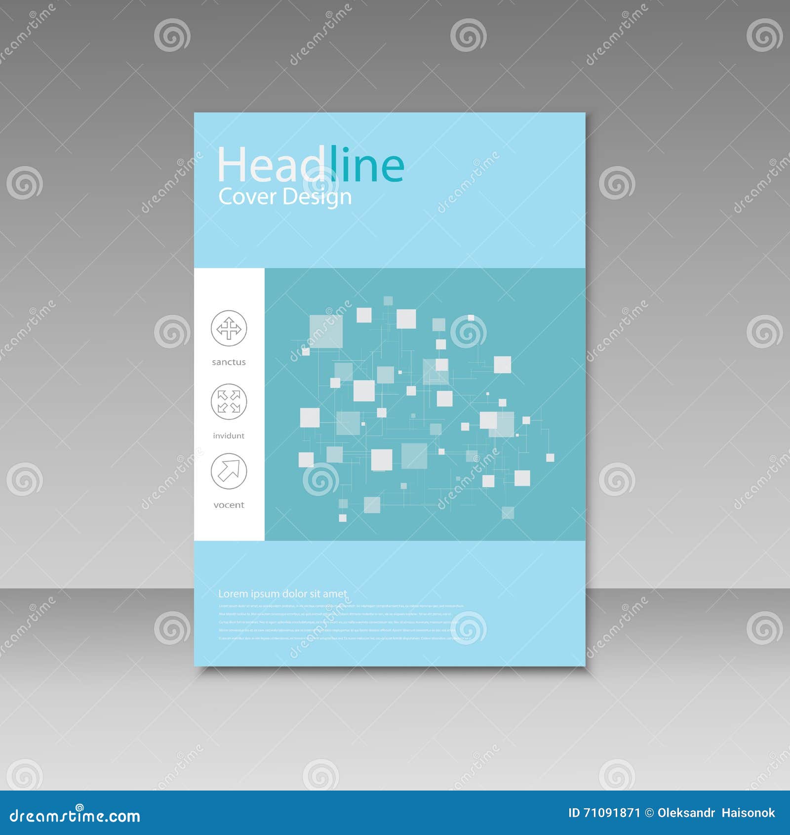 Vector Brochure of Abstract Texture with Squares. Design Background ...