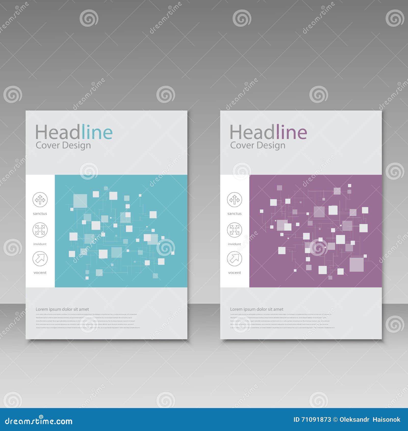 Vector Brochure of Abstract Texture with Squares. Design Background ...