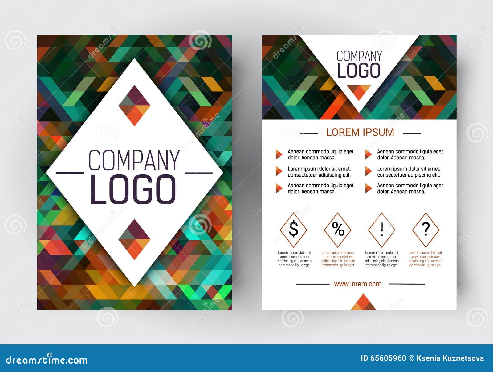 Vector Brochure Corporate Blank Template. Abstract Brochure Design ... Vector Brochure Corporate Blank Template. Abstract Brochure Design ...