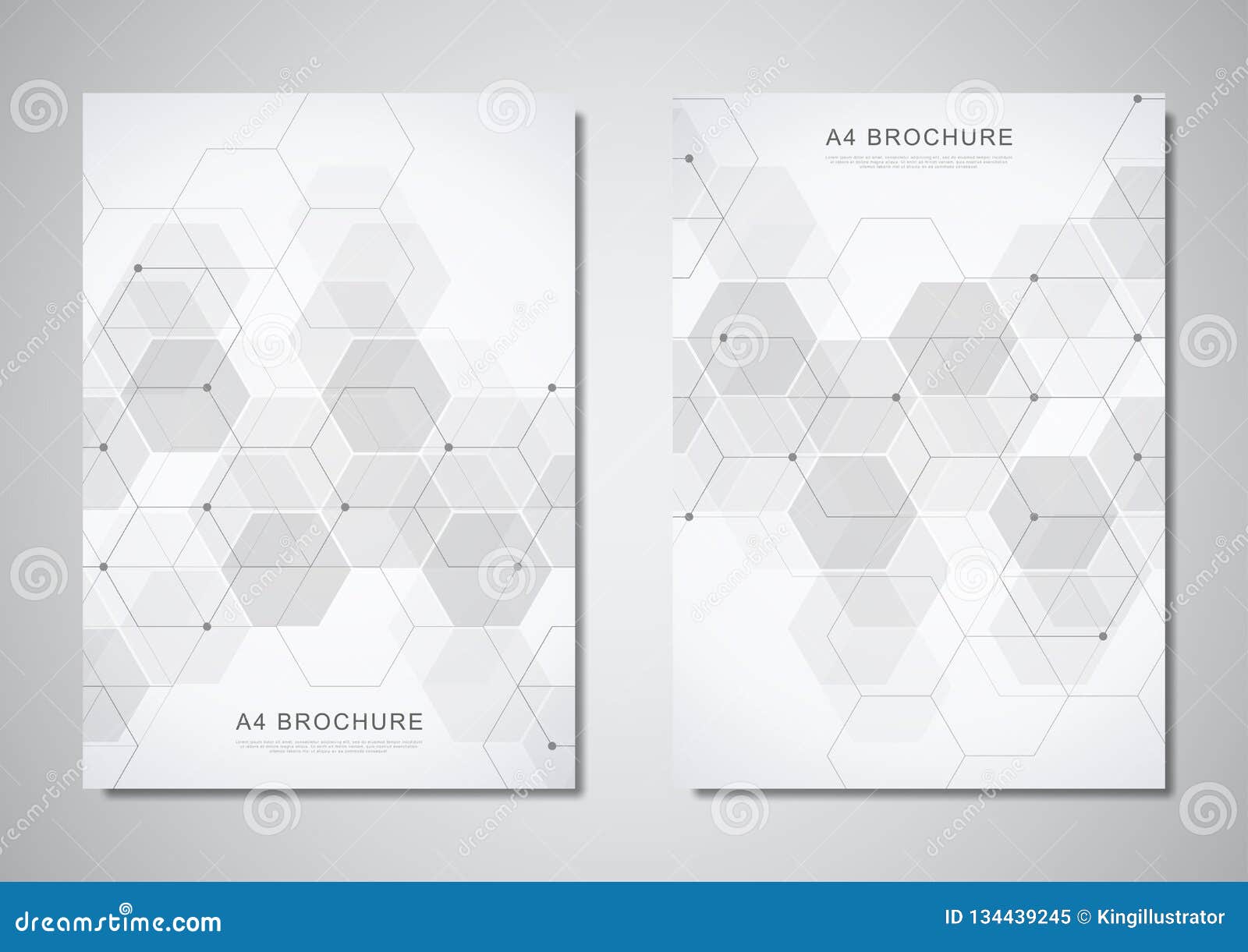 Vector Brochure or Cover Design with Hexagons Pattern. Geometric ...