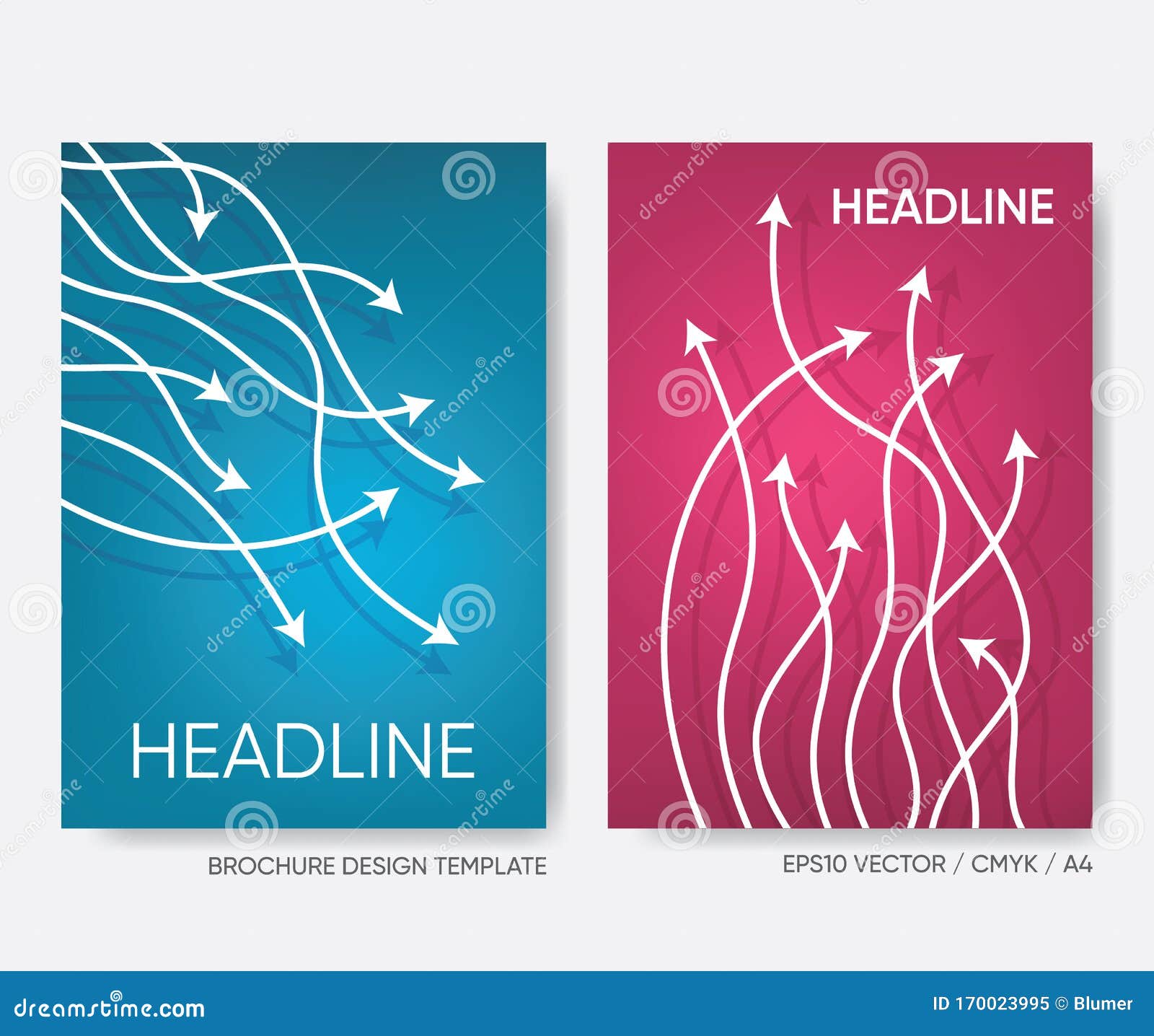 Vector Brochure Cover Design Template with Arrows Stock Vector ...