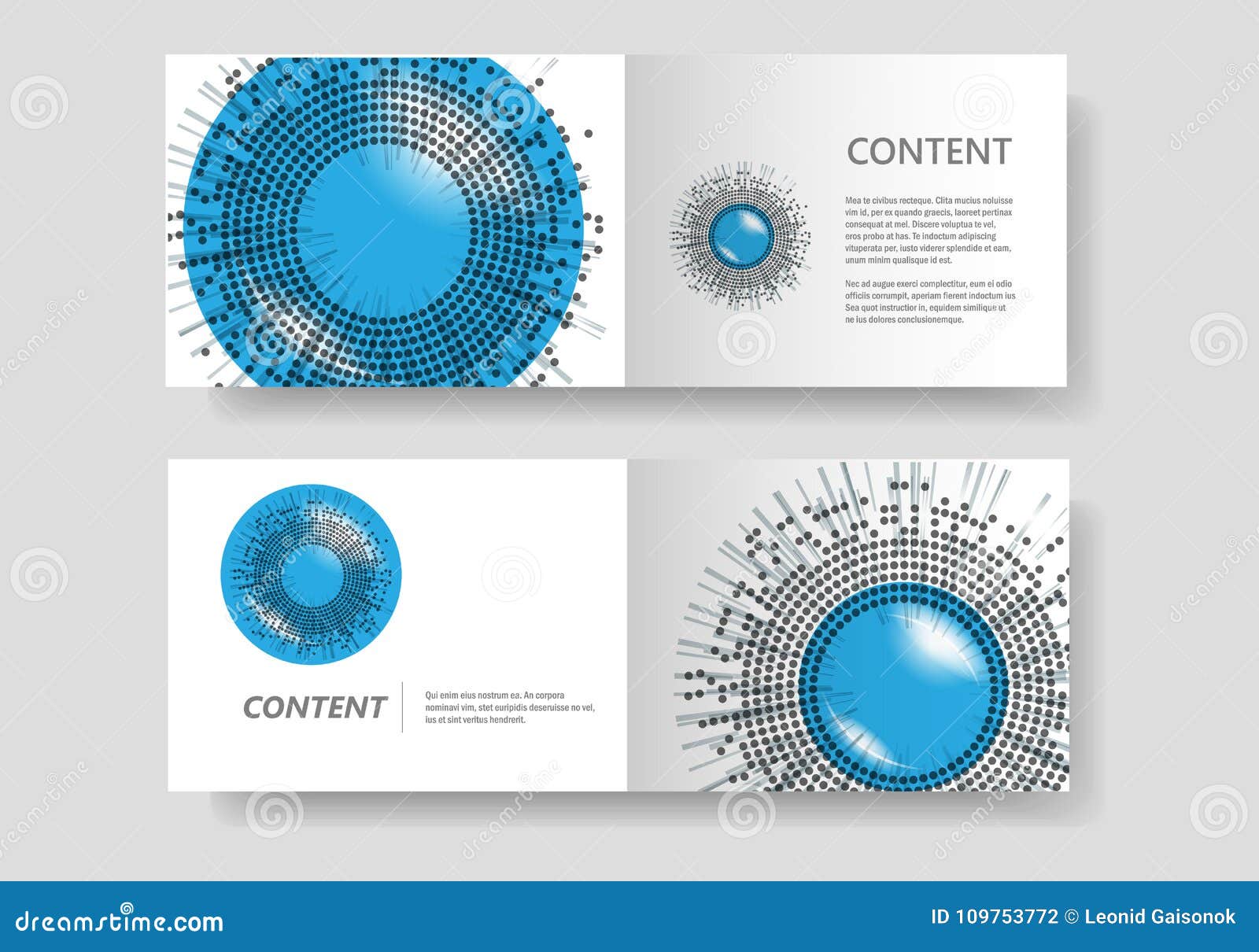 Vector Brochure Cover Design Templates. Circle Collection Stock Vector ...