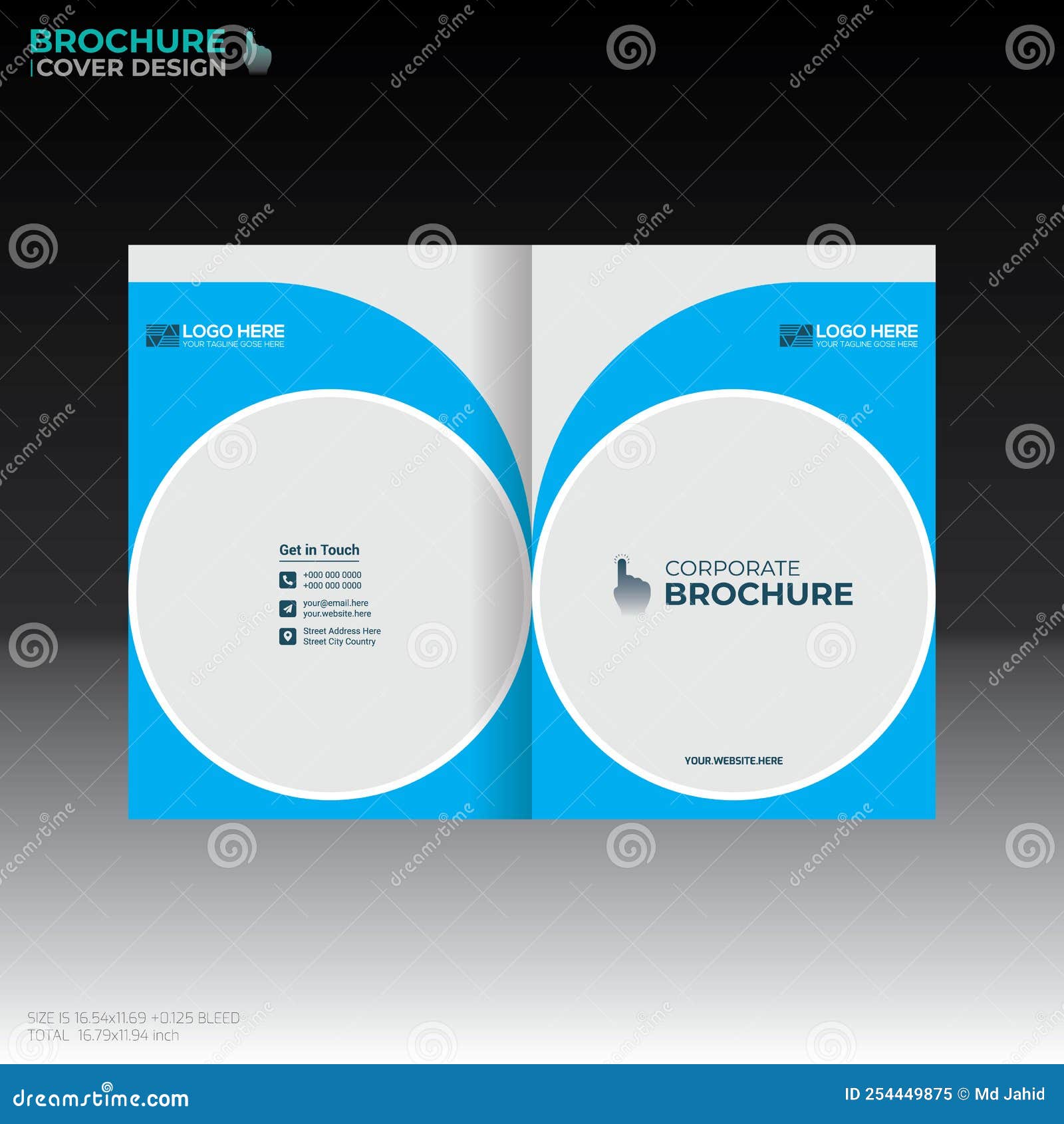 Vector Brochure Cover Design Stock Illustration - Illustration of ...