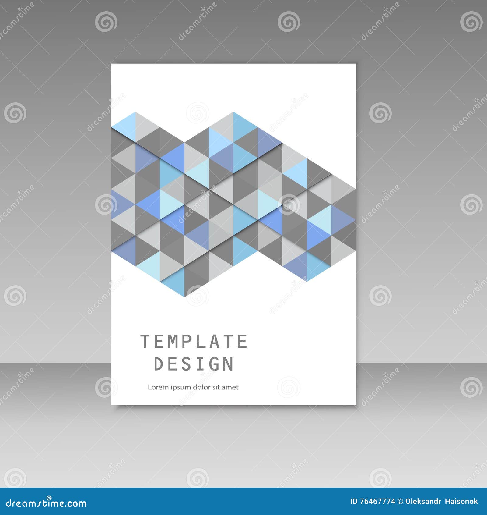 Vector Brochure Design with Abstract Triangles Background Stock Vector ...