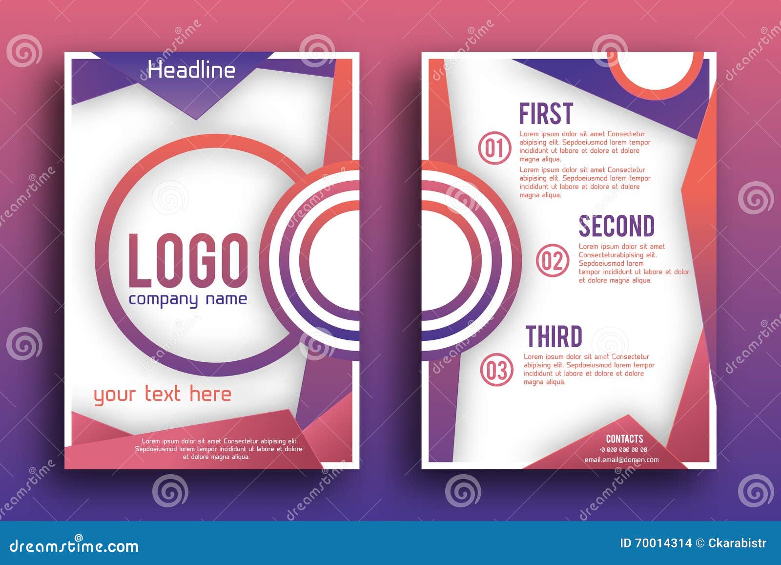 Vector Brochure Design Layout Template Stock Vector - Illustration of ...