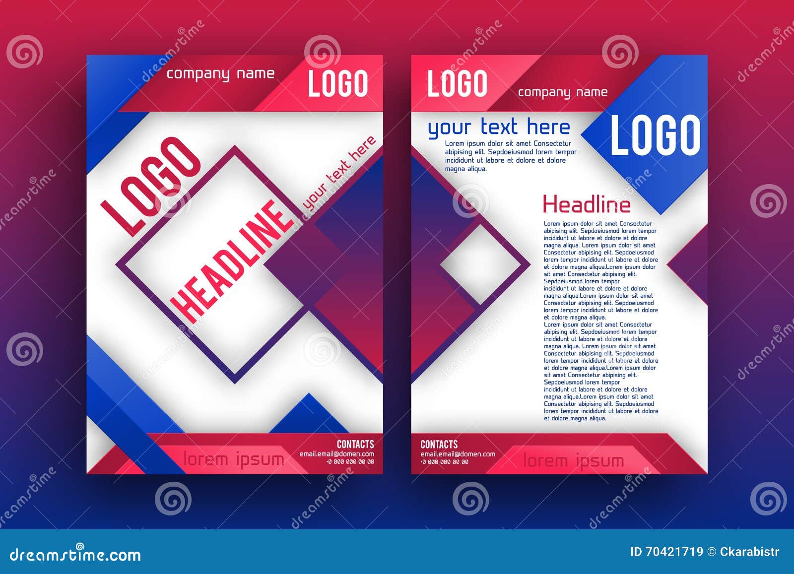 Vector Brochure Design Layout Template Stock Vector - Illustration of ...