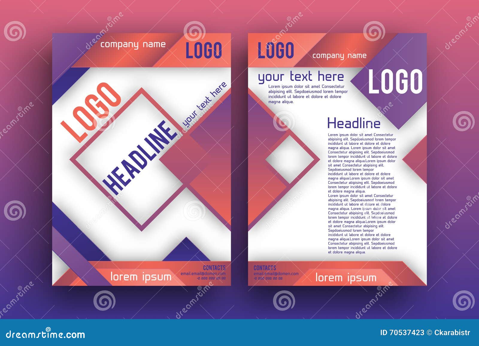 Vector Brochure Design Layout Template Stock Vector - Illustration of ...