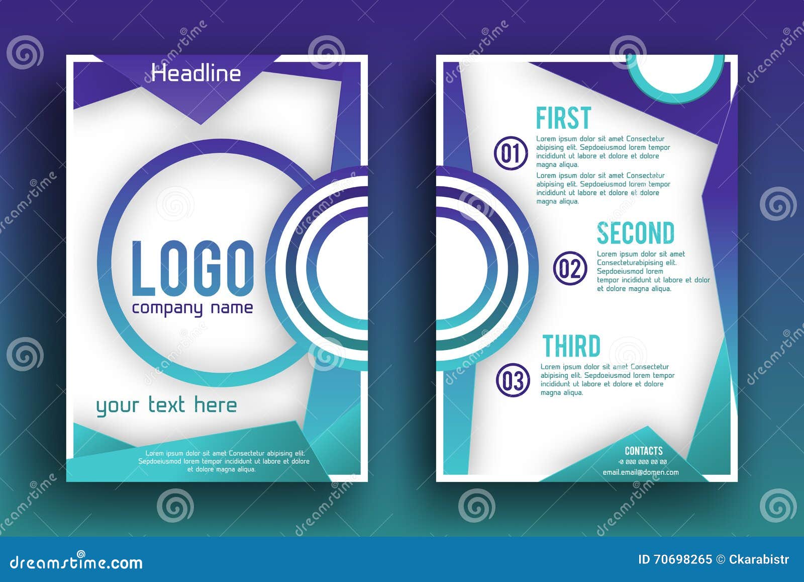 Vector Brochure Design Layout Template Stock Vector - Illustration of ...