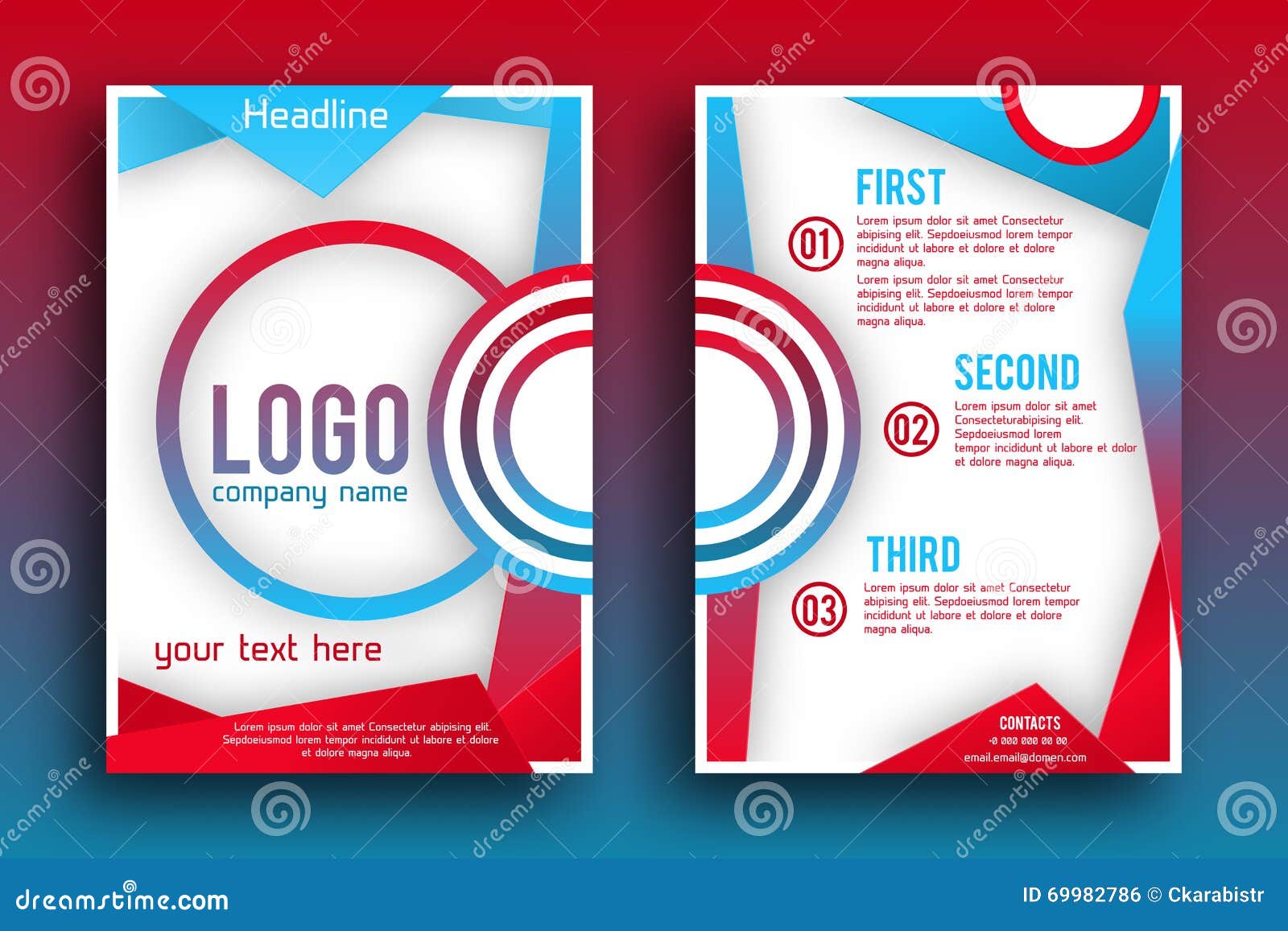 Vector Brochure Design Layout Template Stock Vector - Illustration of ...