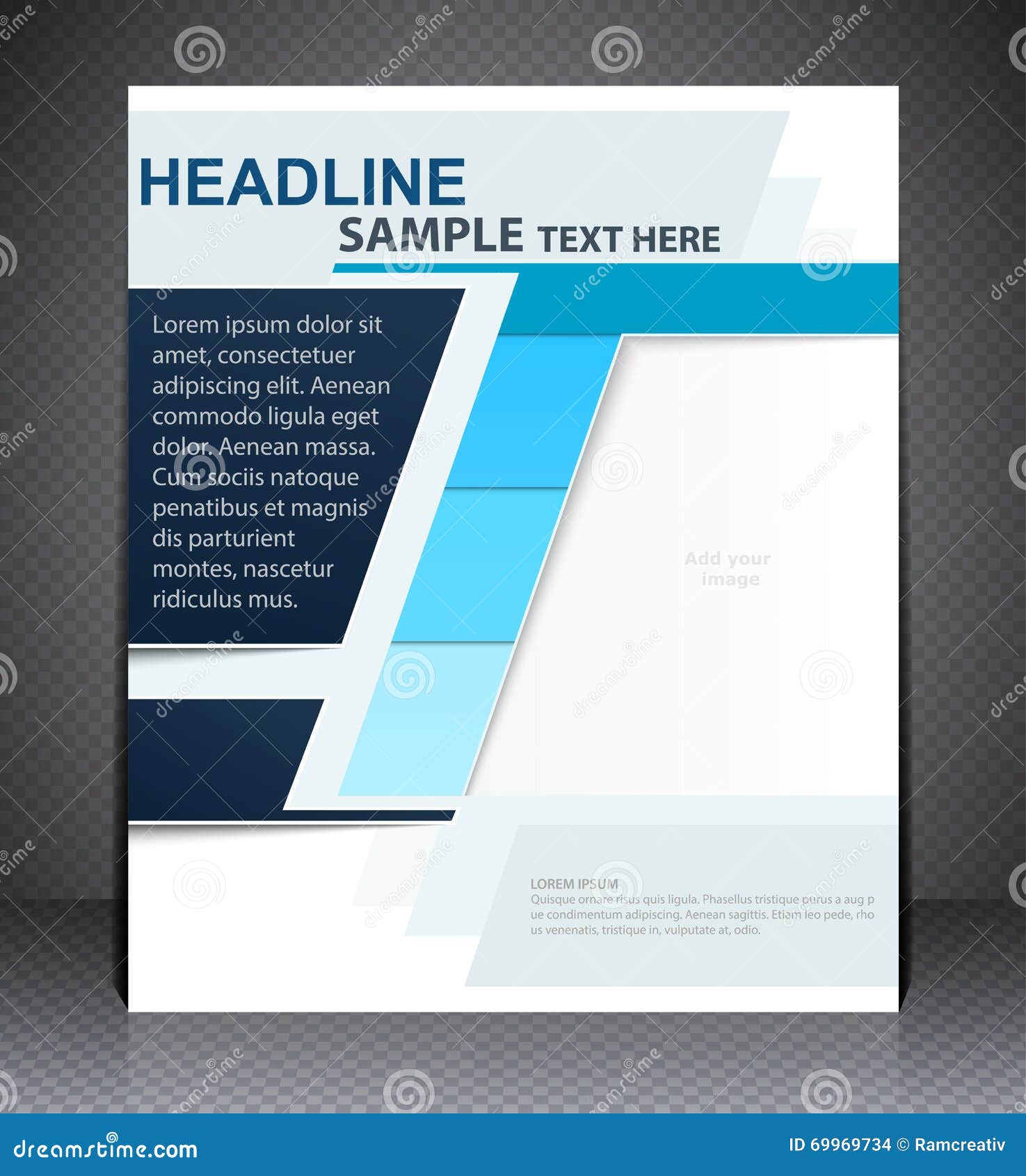 Vector Brochure Flyer Design Layout Template in Blue Colors Stock ...