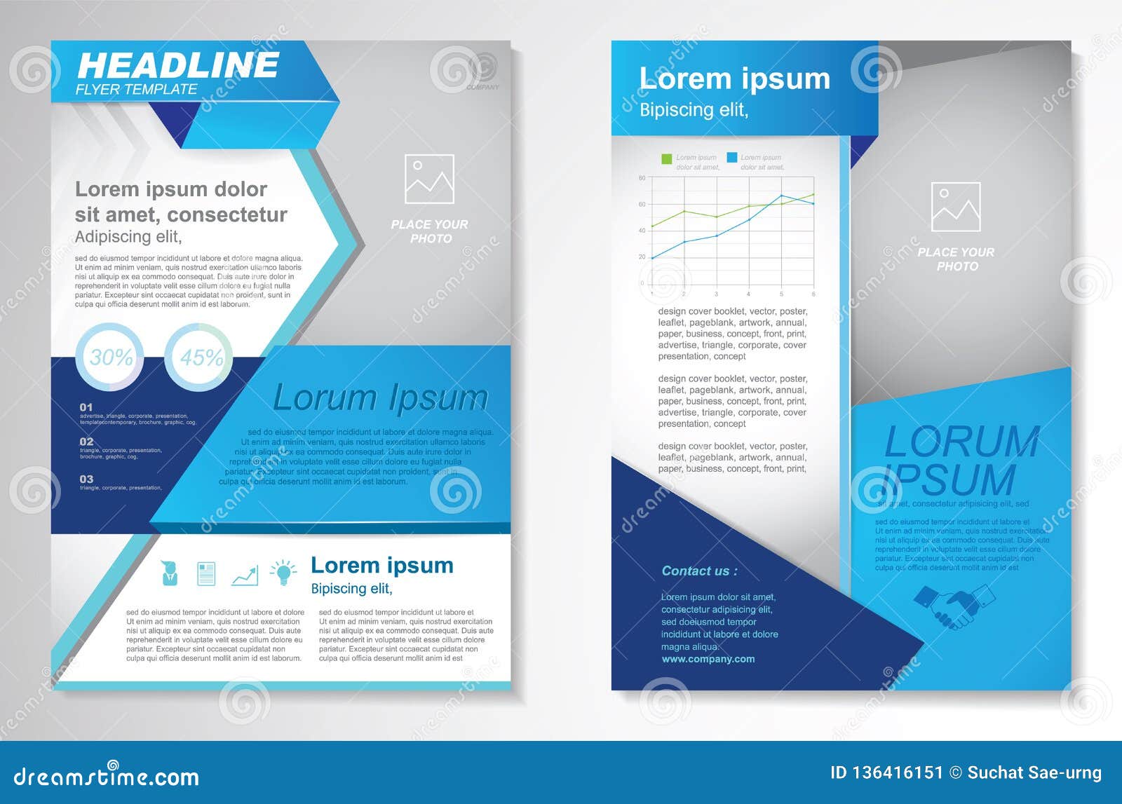 Vector Brochure Flyer Design Layout Template, Size A4, Front Page and ...