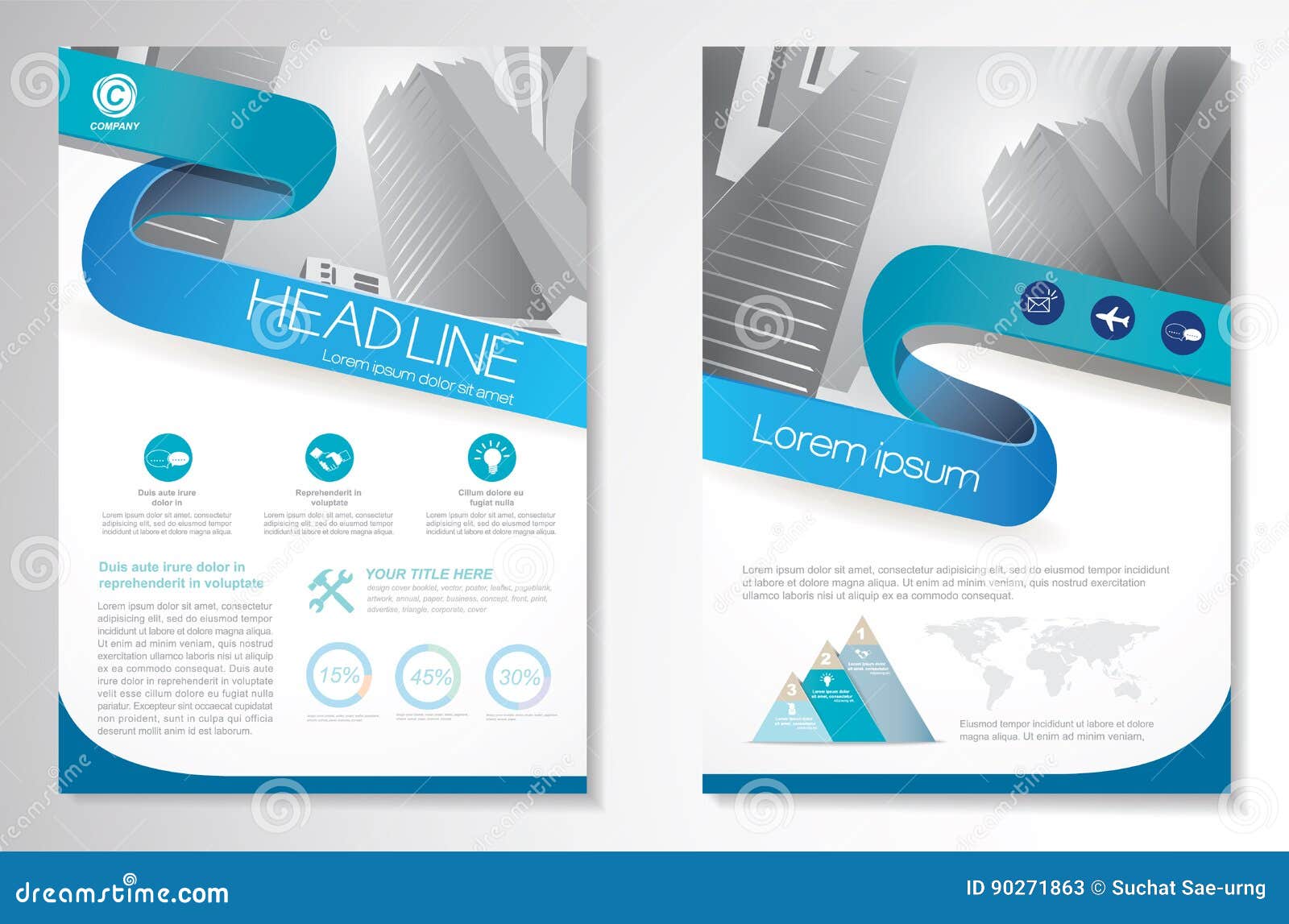 Vector Brochure Flyer Design Layout Template, Size A4, Front Page and ...