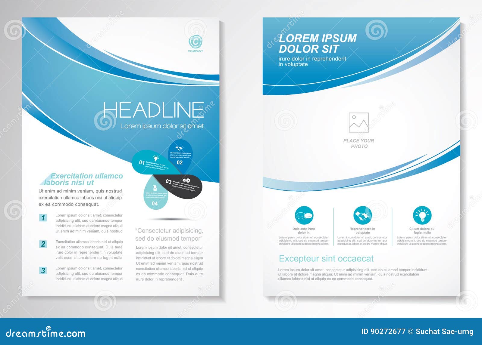 Vector Brochure Flyer Design Layout Template, Size A4, Front Page and ...