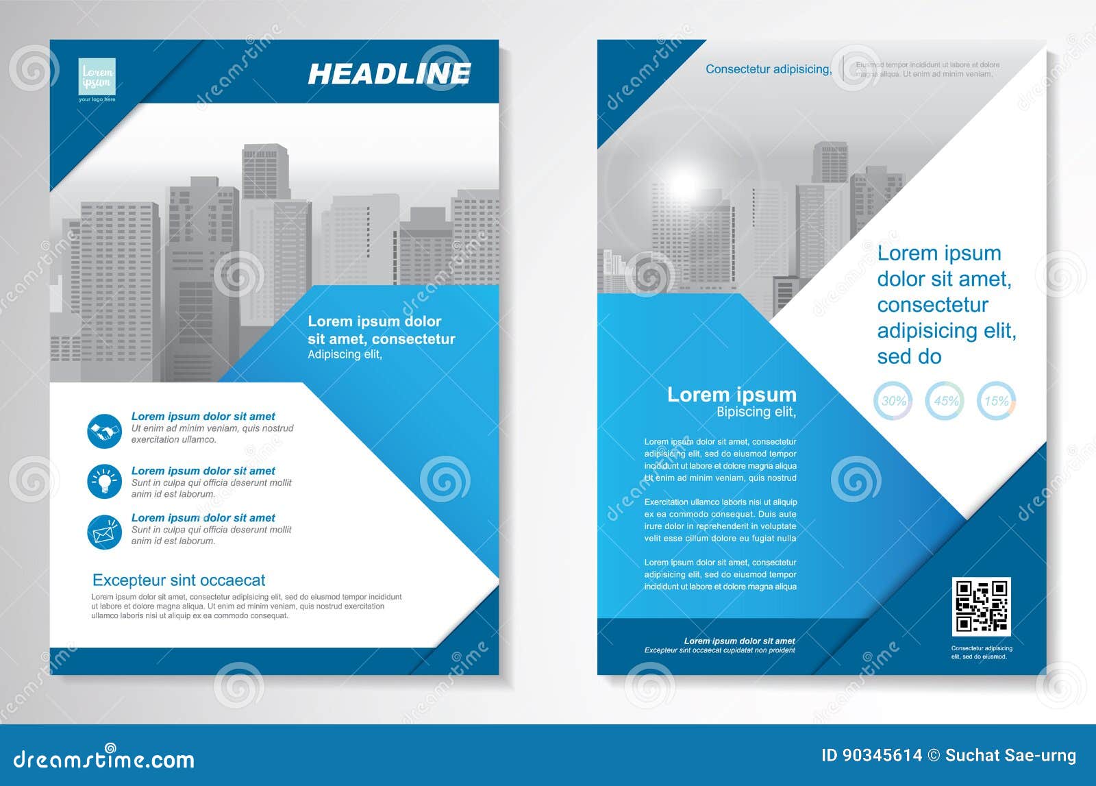 Vector Brochure Flyer Design Layout Template, Size A4, Front Page and ...