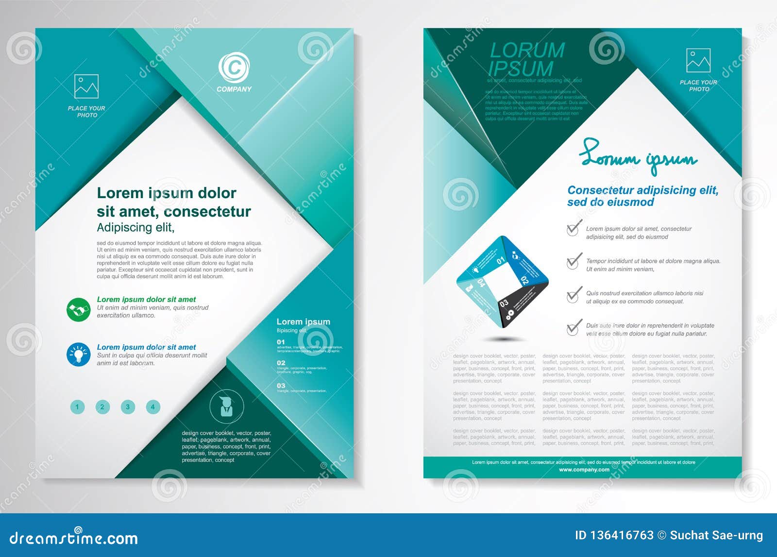 Vector Brochure Flyer Design Layout Template, Size A4, Front Page and ...