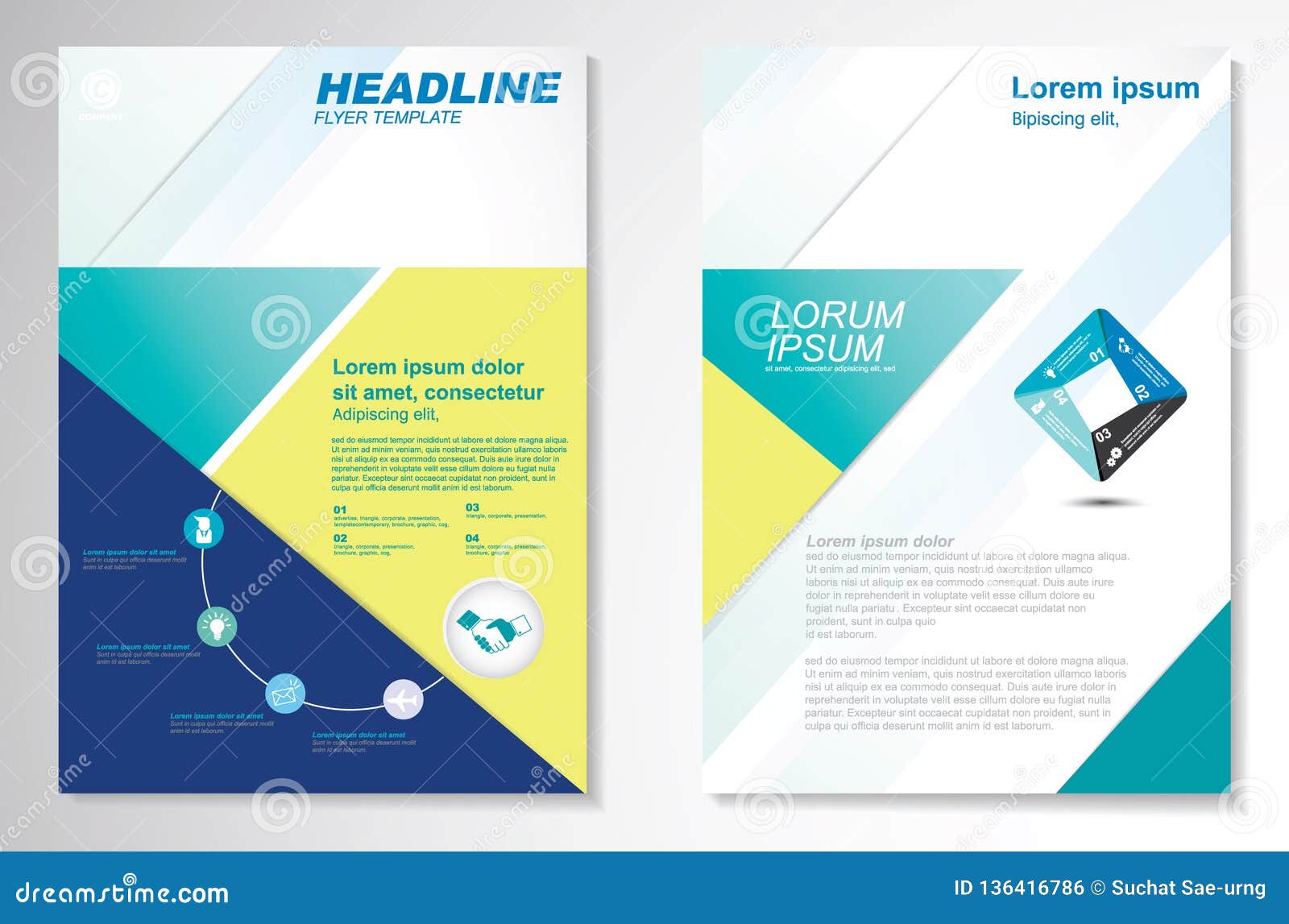 Vector Brochure Flyer Design Layout Template, Size A4, Front Page and ...