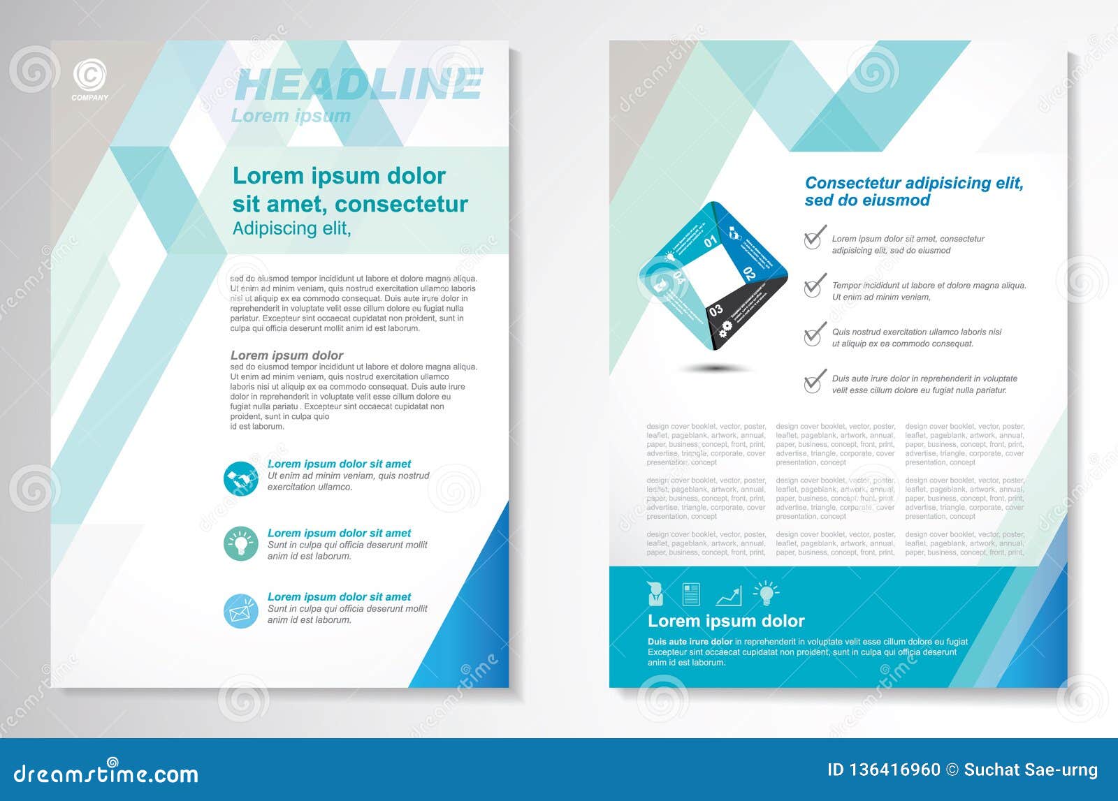 Vector Brochure Flyer Design Layout Template, Size A4, Front Page and ...