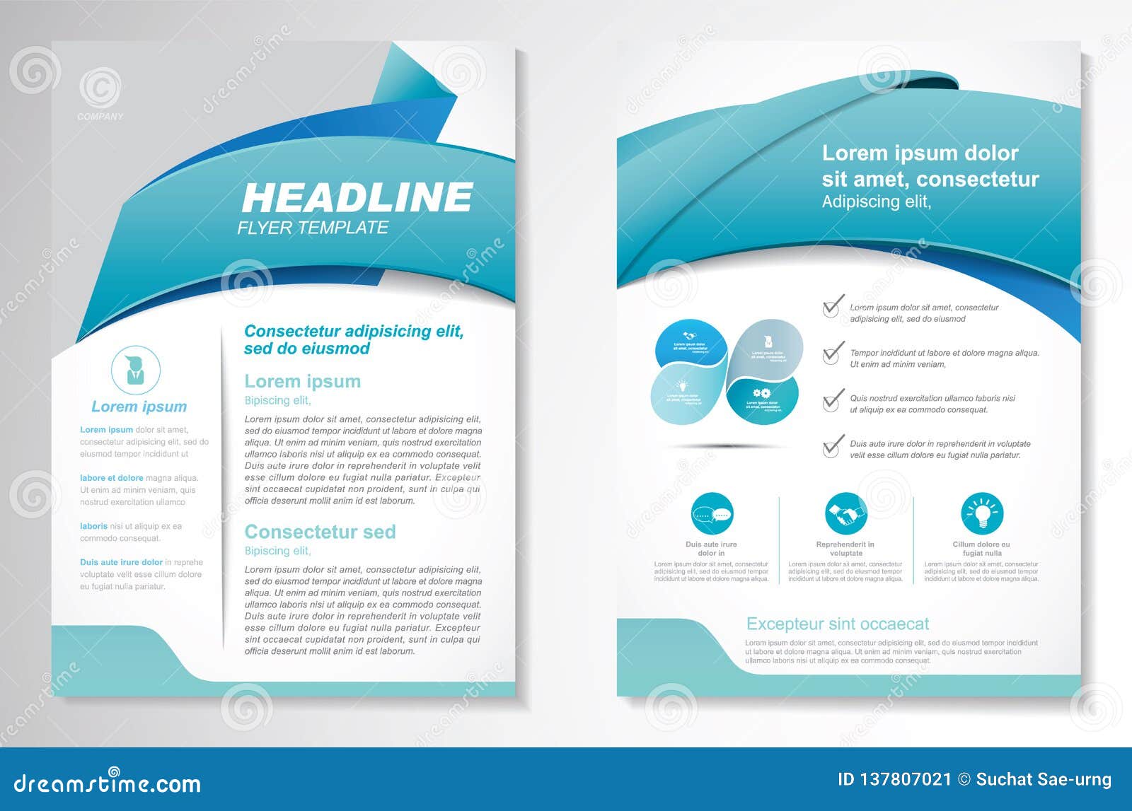 Vector Brochure Flyer Design Layout Template, Size A4, Front Page and ...