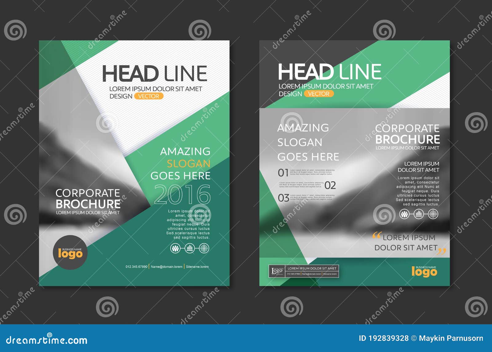 Vector Brochure Flyer Design Layout Template Stock Vector ...