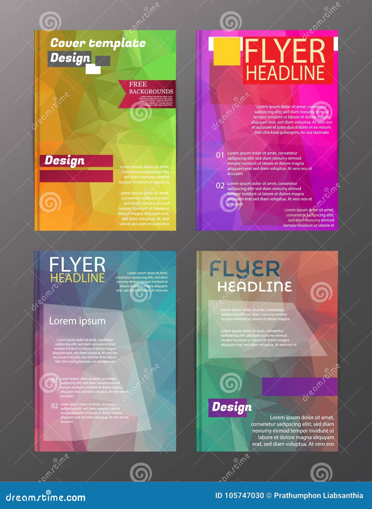 Vector Brochure Flyer Design Layout Templates. Abstract Stock Vector ...