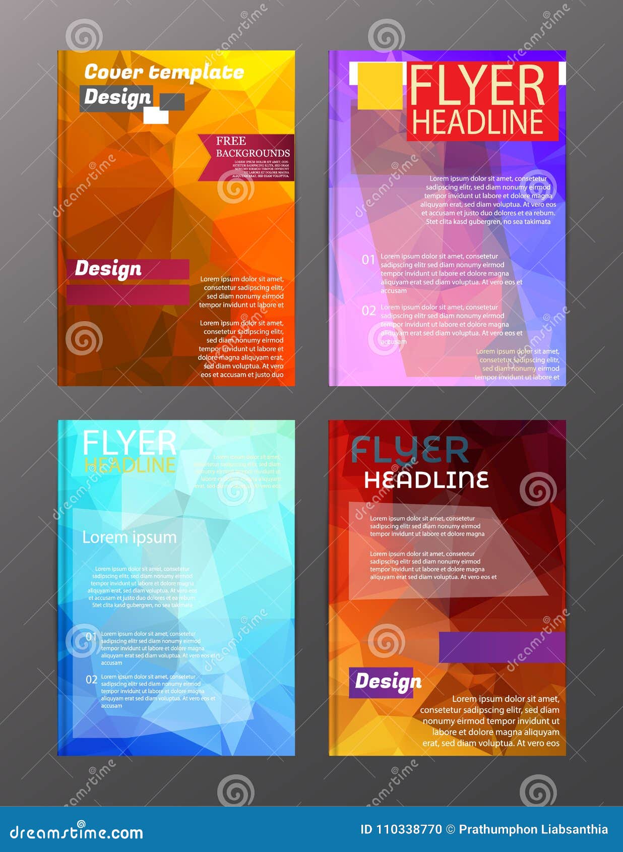 Vector Brochure Flyer Design Layout Templates. Abstract Stock Vector ...