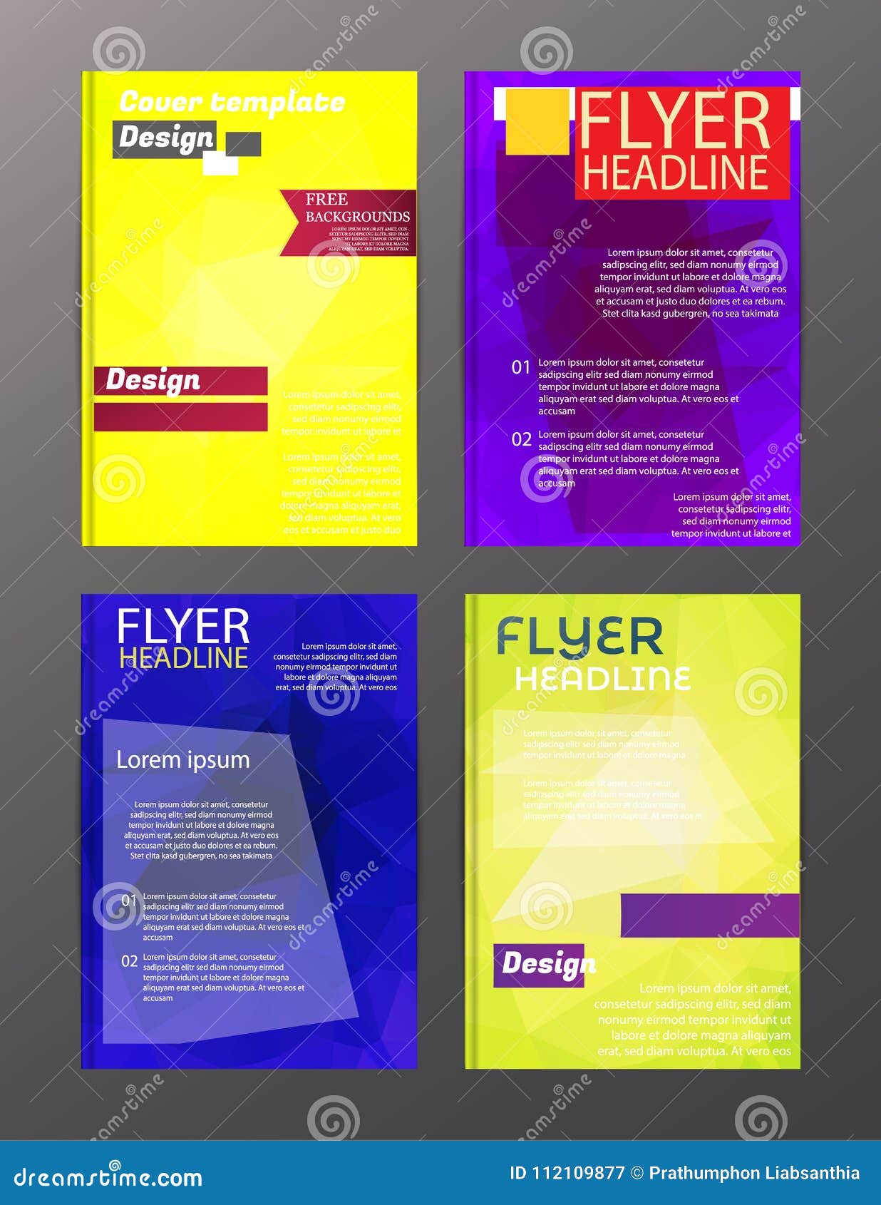 Vector Brochure Flyer Design Layout Templates. Abstract Stock Vector ...