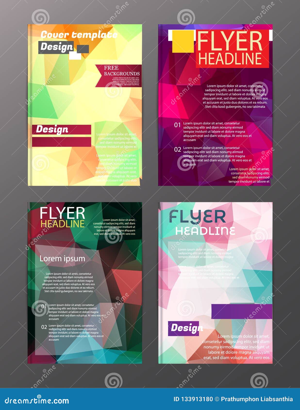 Vector Brochure Flyer Design Layout Templates. Abstract Stock Vector ...