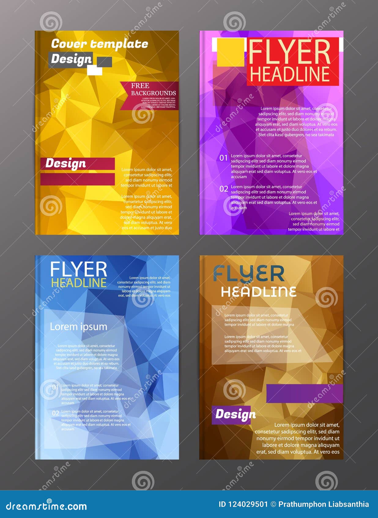 Vector Brochure Flyer Design Layout Templates. Abstract Stock Vector ...